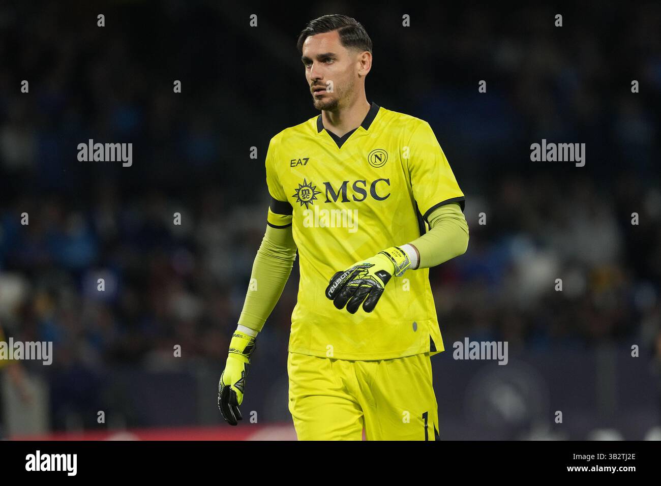 Naples, Italy. 27 Apr, 2025. Alex Meret of SSC Napoli during the Serie ...