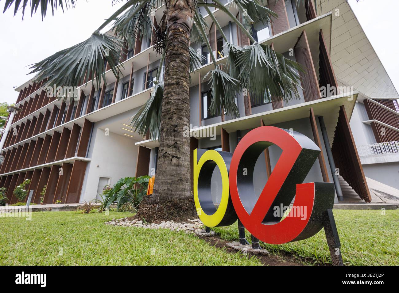 This picture shows the Belgian embassy in Kinshasa, DRC Congo, Monday ...