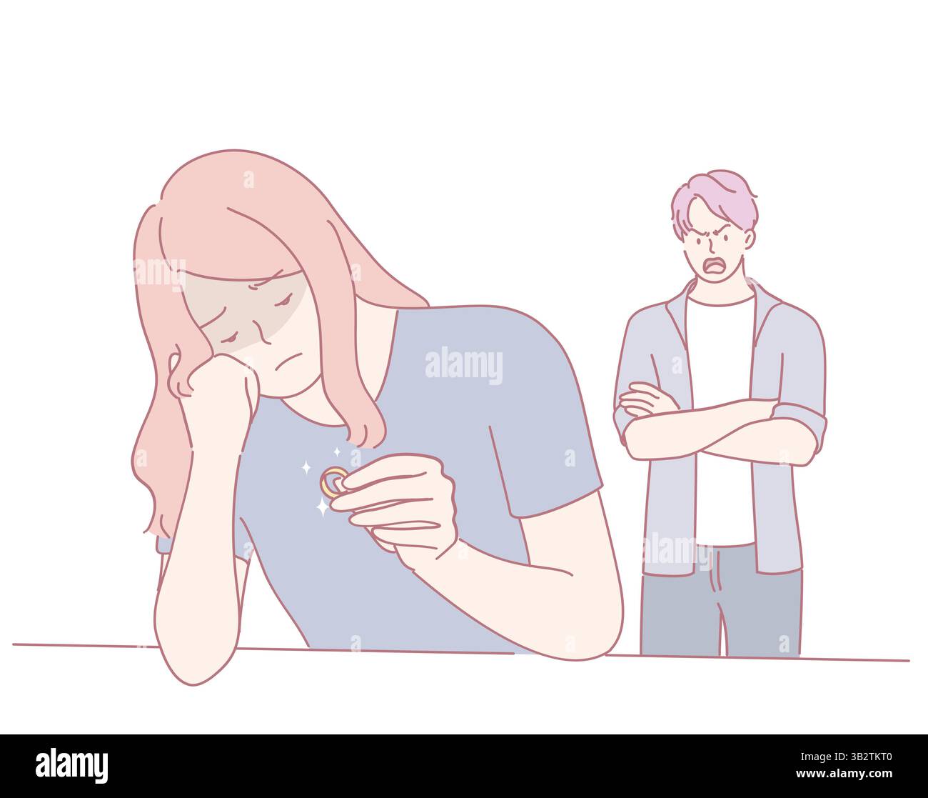 Silent introspection Stock Vector Images - Alamy