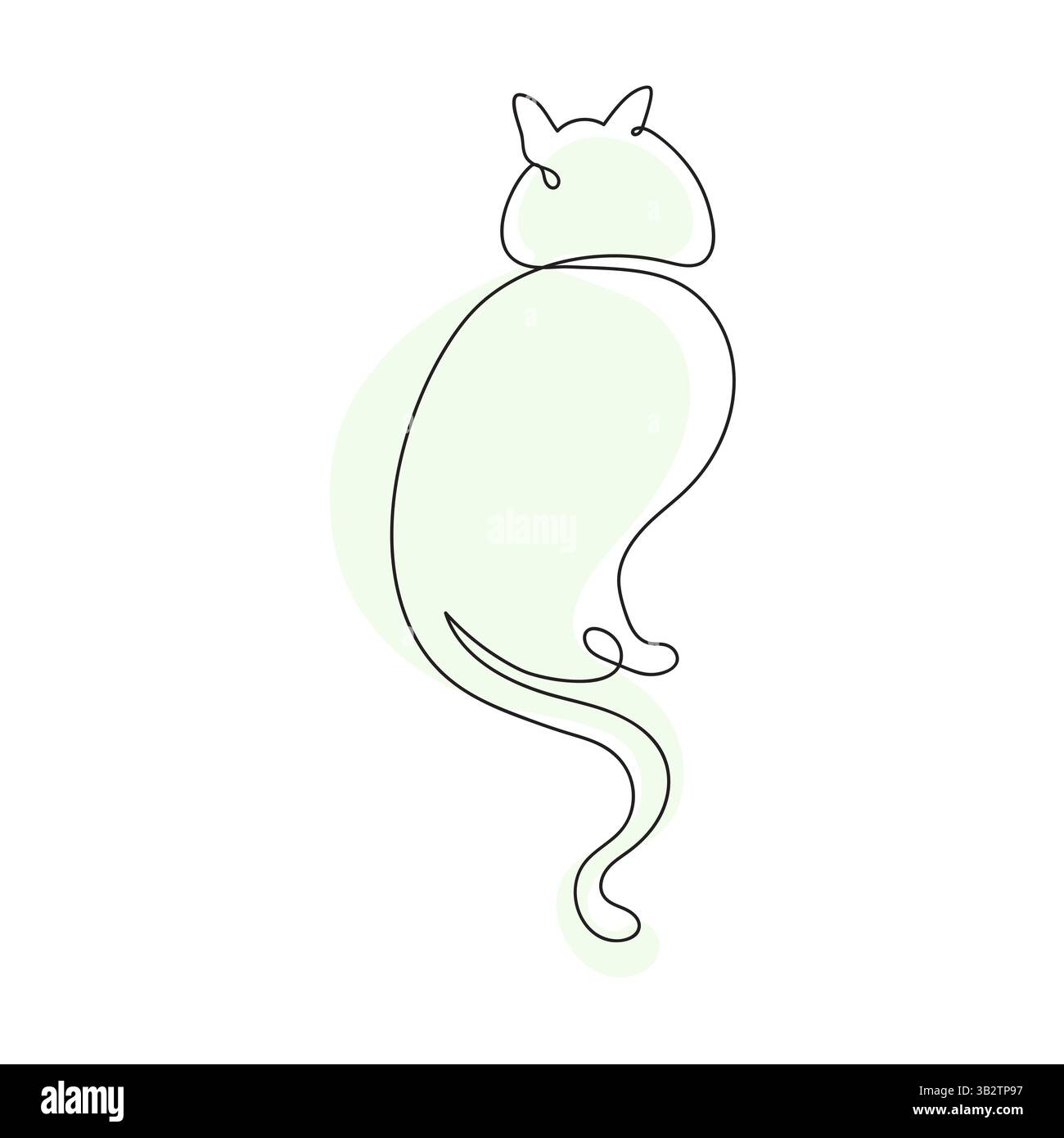 One Line Cat Drawing. Creative Outline Cat Icon Set. Cat Minimalist ...