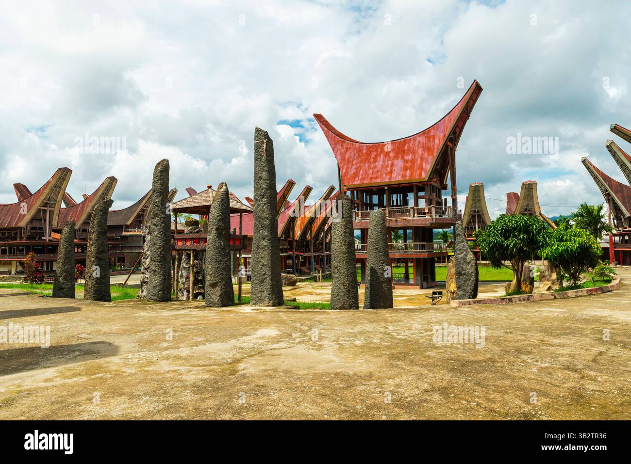 Groupe of megaliths, in the Museum Budaya Rambu solo Ne Gandeng. Museum ...