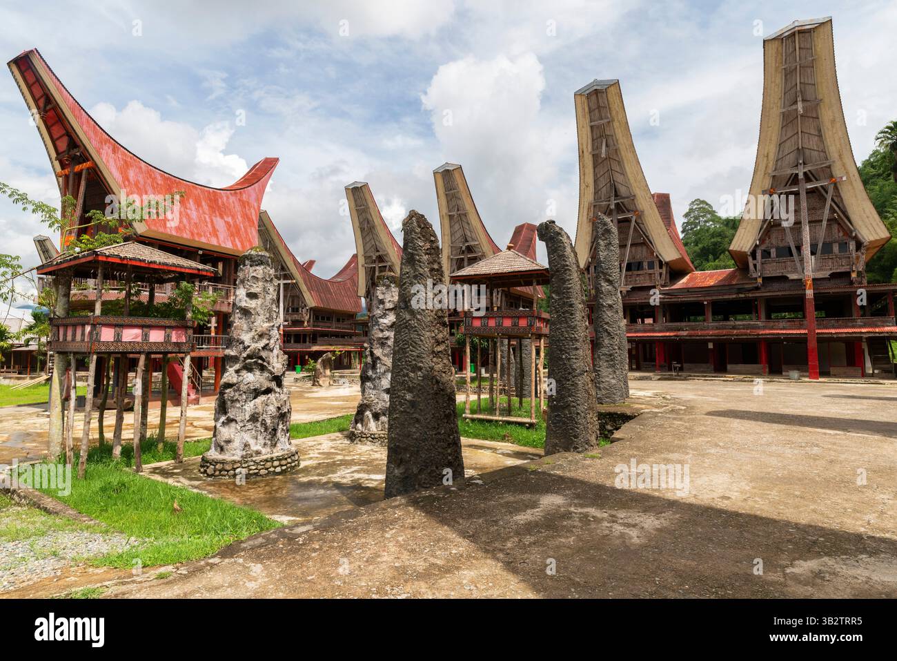 Groupe of megaliths, in the Museum Budaya Rambu solo Ne Gandeng. Museum ...
