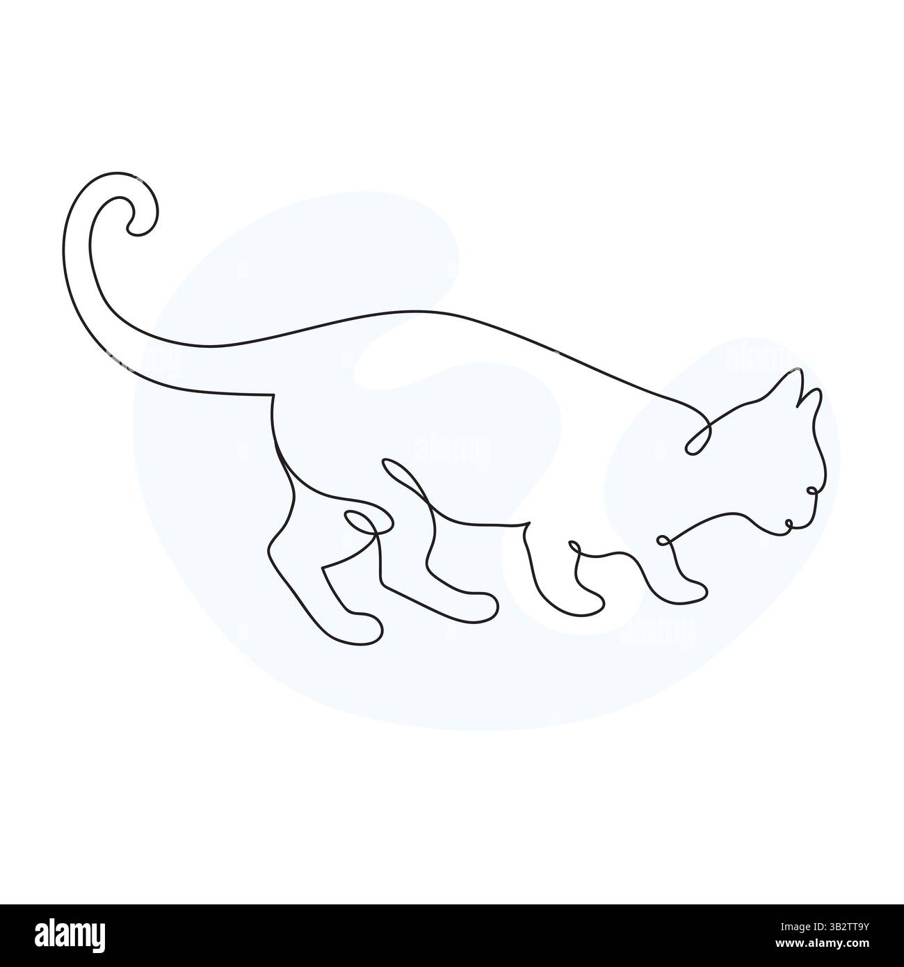 One Line Drawing Cat Symbol. Creative Outline Cat Icon Set. Cat ...