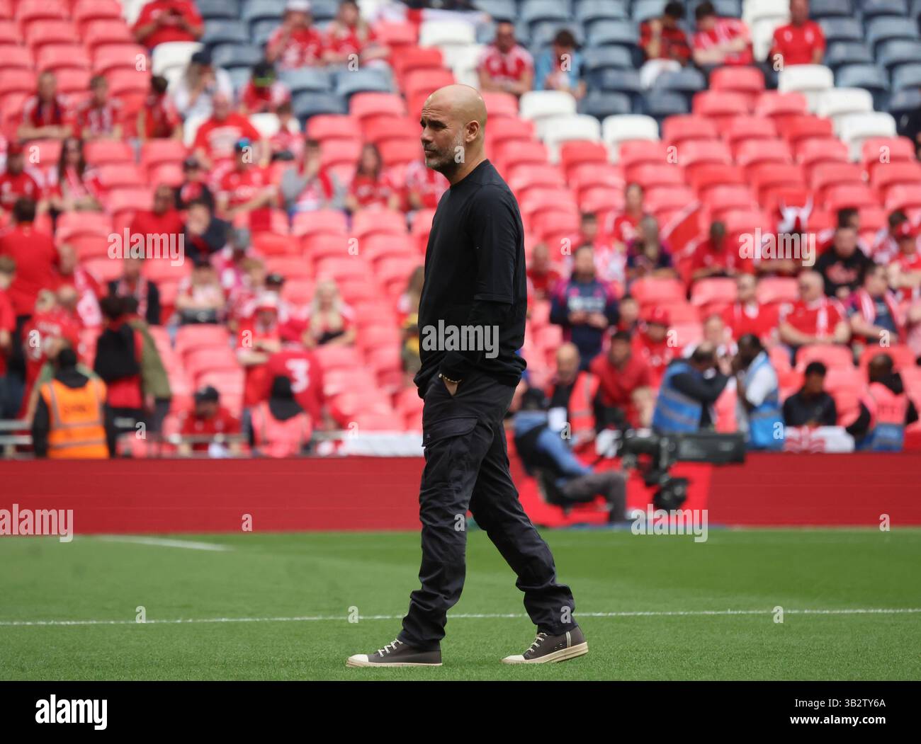 London, UK. 27th Apr, 2025. Pep Guardiola, Manager of Manchester City ...