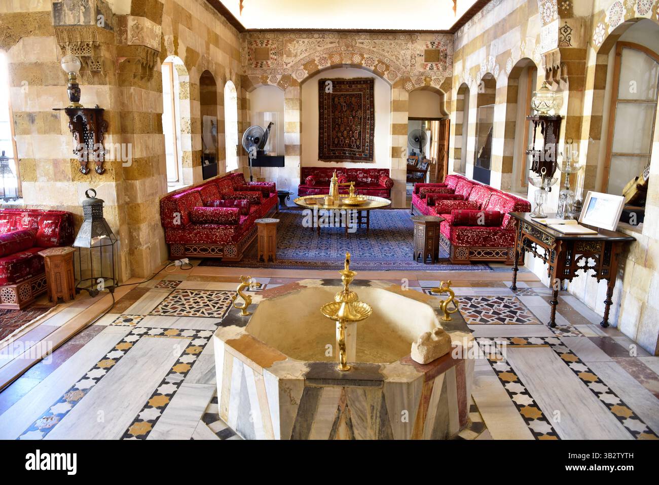 Interior of Debbane Palace Museum, Sidon (Saida), southern Lebanon ...