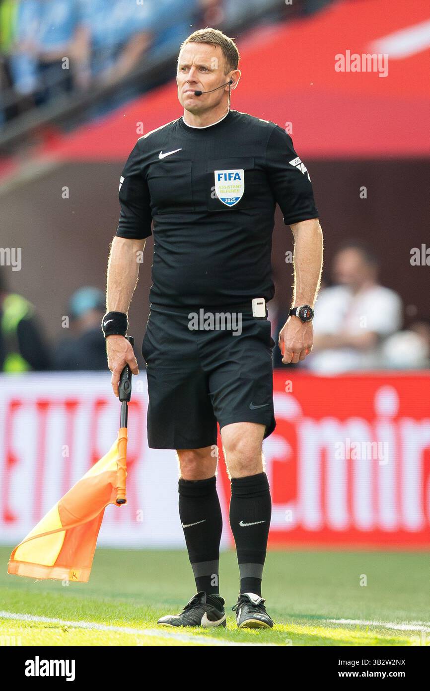 Assistant referee Stuart Burt during the Nottingham Forest FC v ...