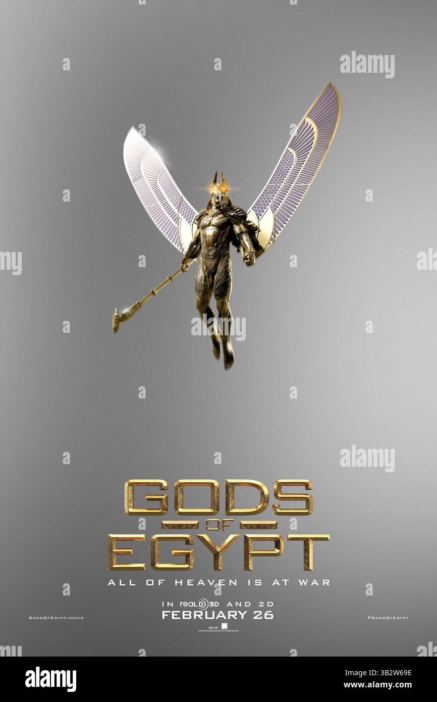 RELEASE DATE: Feb. 26, 2016.TITLE: Gods of Egypt.STUDIO: Fox Studios ...