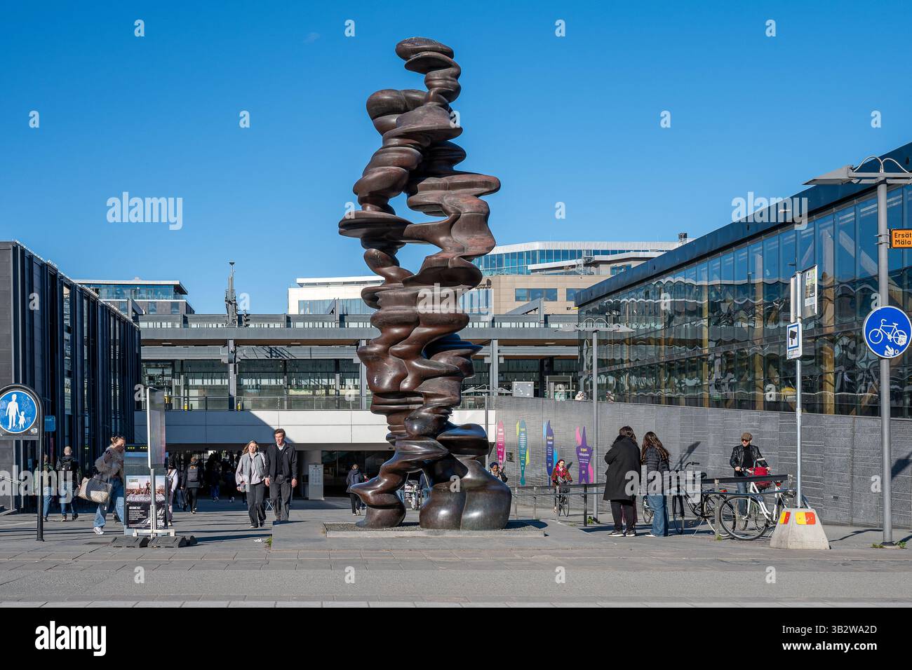 Uppsala Central Station on a sunny spring day in April 2025. The old ...