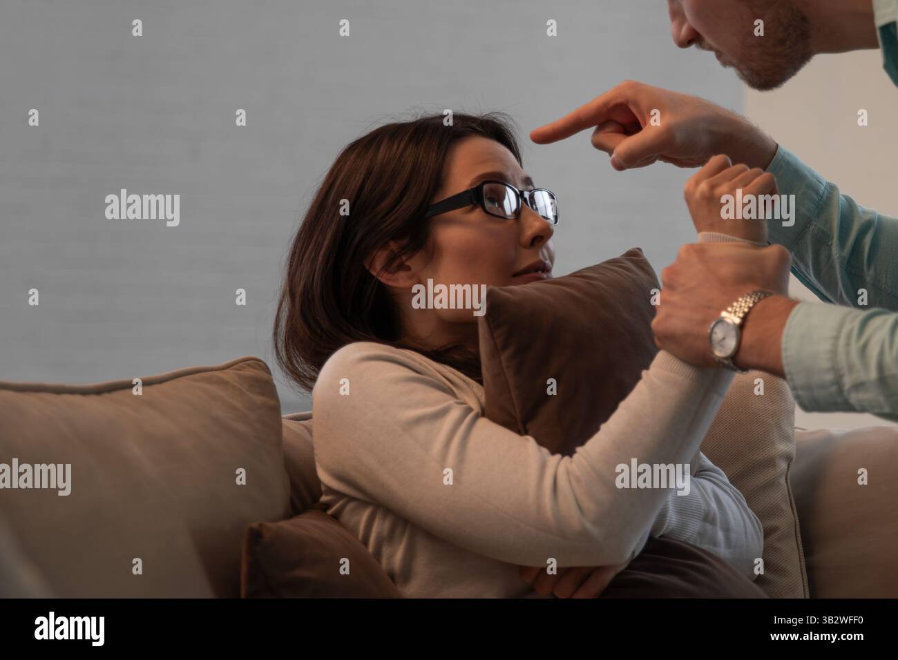 Male Aggression Towards Woman Family or Workplace Conflict, Victim of ...