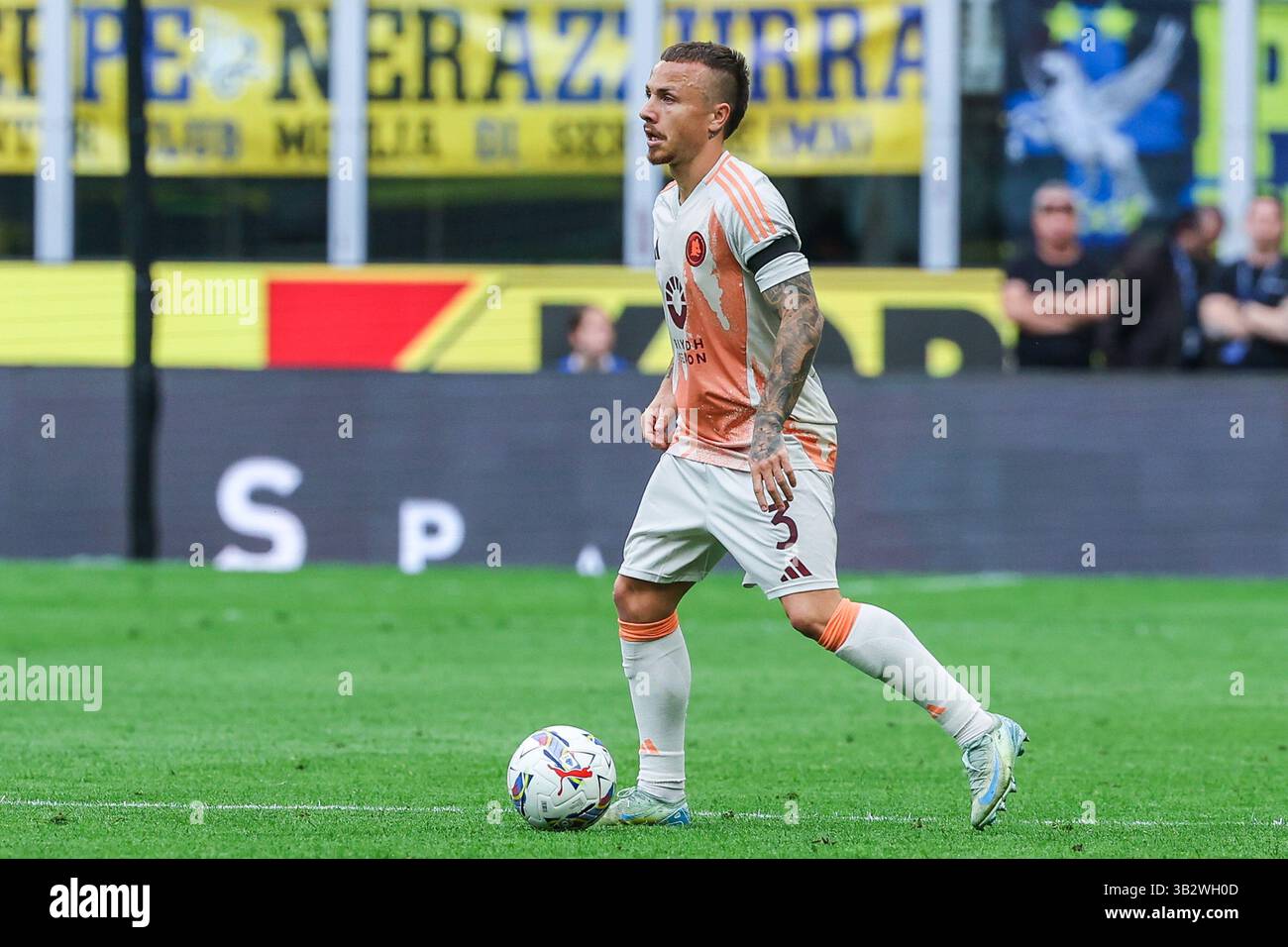 Milan, Italien. 27th Apr, 2025. Angelino Jose Angel Esmoris of AS Roma ...
