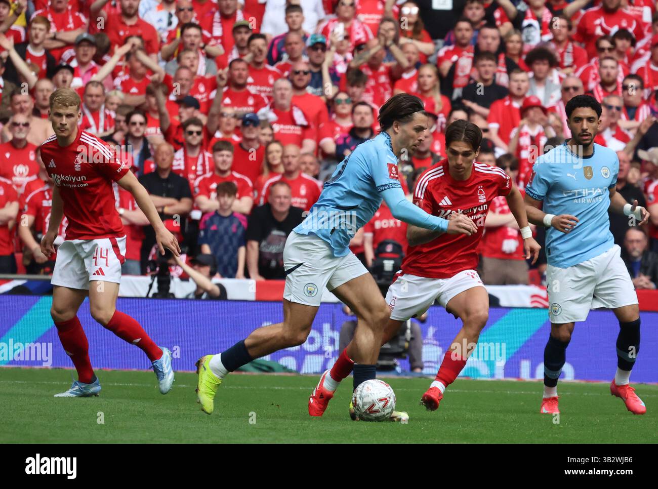 London, UK. 27th Apr, 2025. Jack Grealish of Manchester City in action ...