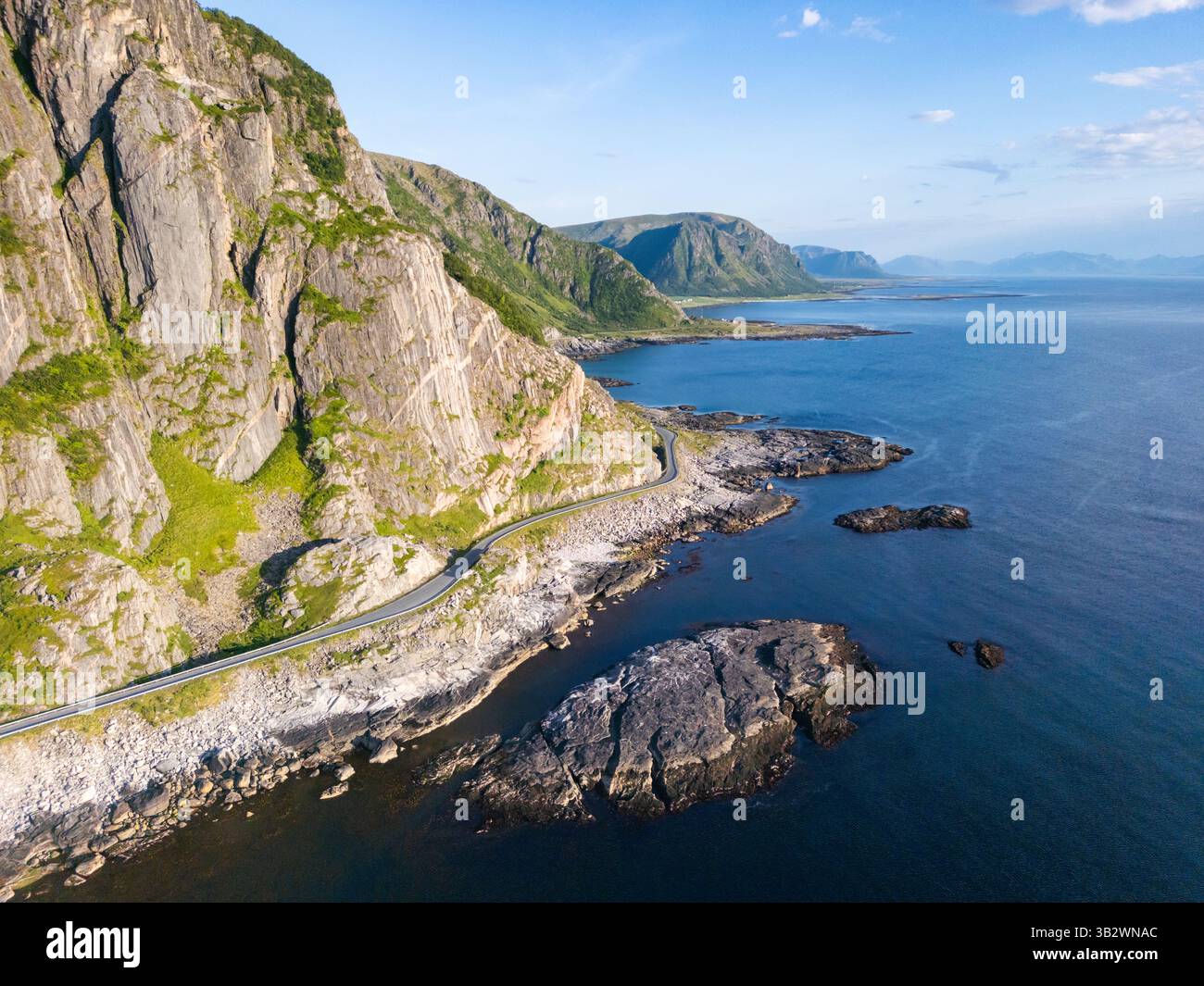 Andoya scenic landscape for roadtrip in Norway. natural landscape of ...