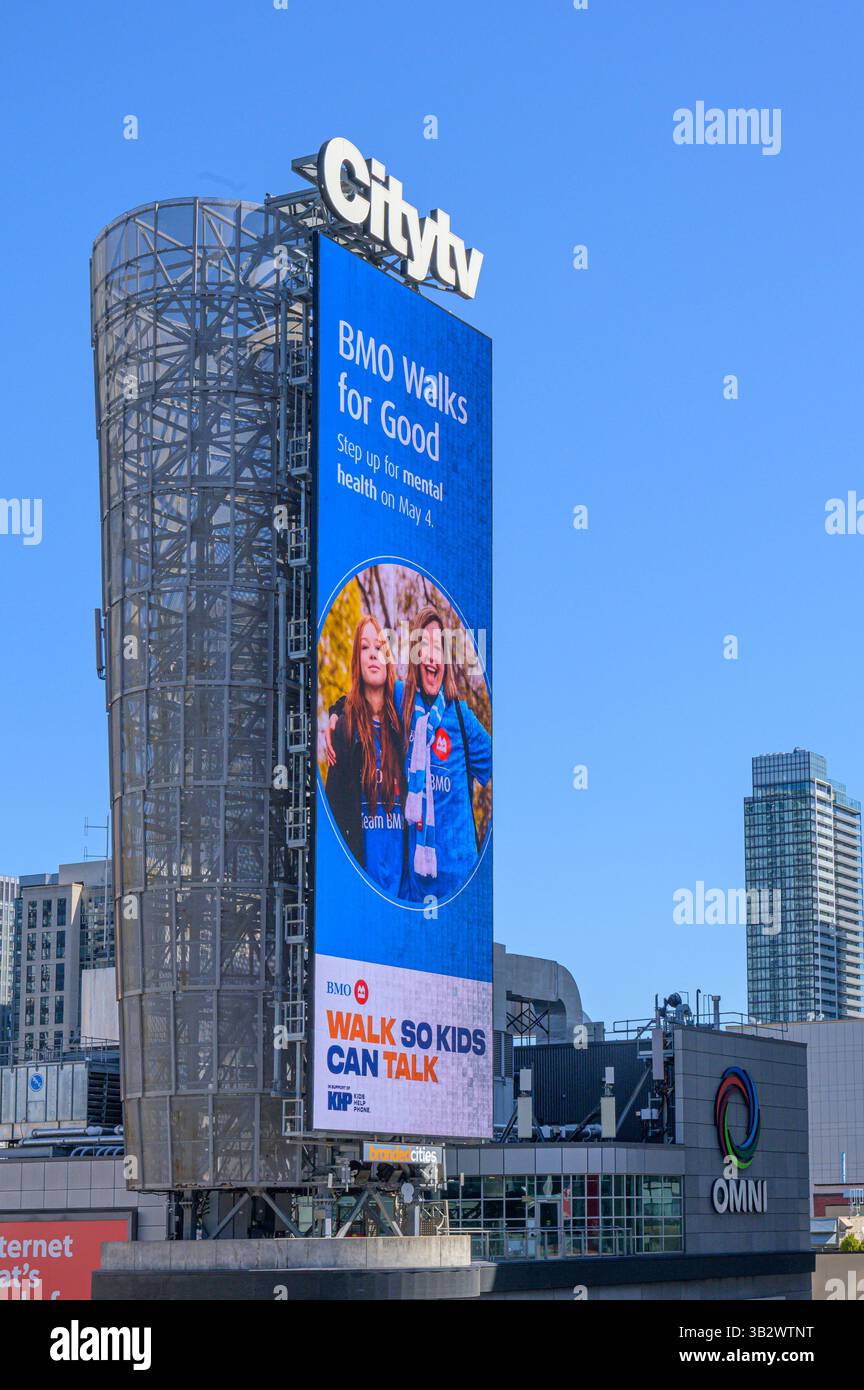 City TV advertisement billboard in Yonge-Dundas Square, Toronto, Canada ...