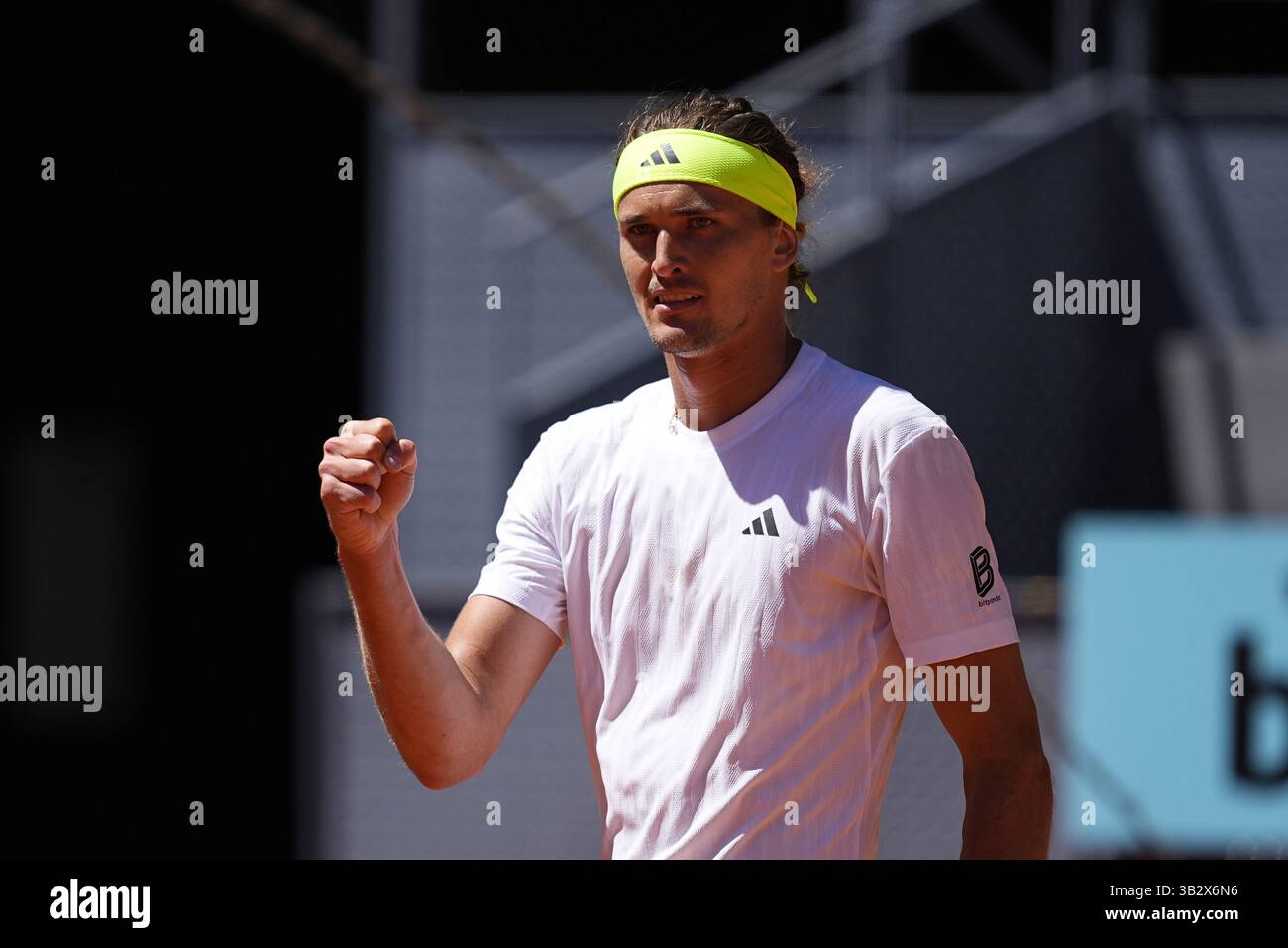 Alexander Zverev of Germany reacts against Alejandro Davidovich Fokina ...