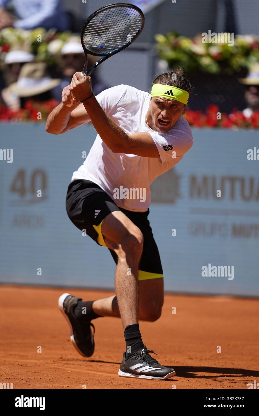 Alexander Zverev of Germany in action against Alejandro Davidovich ...