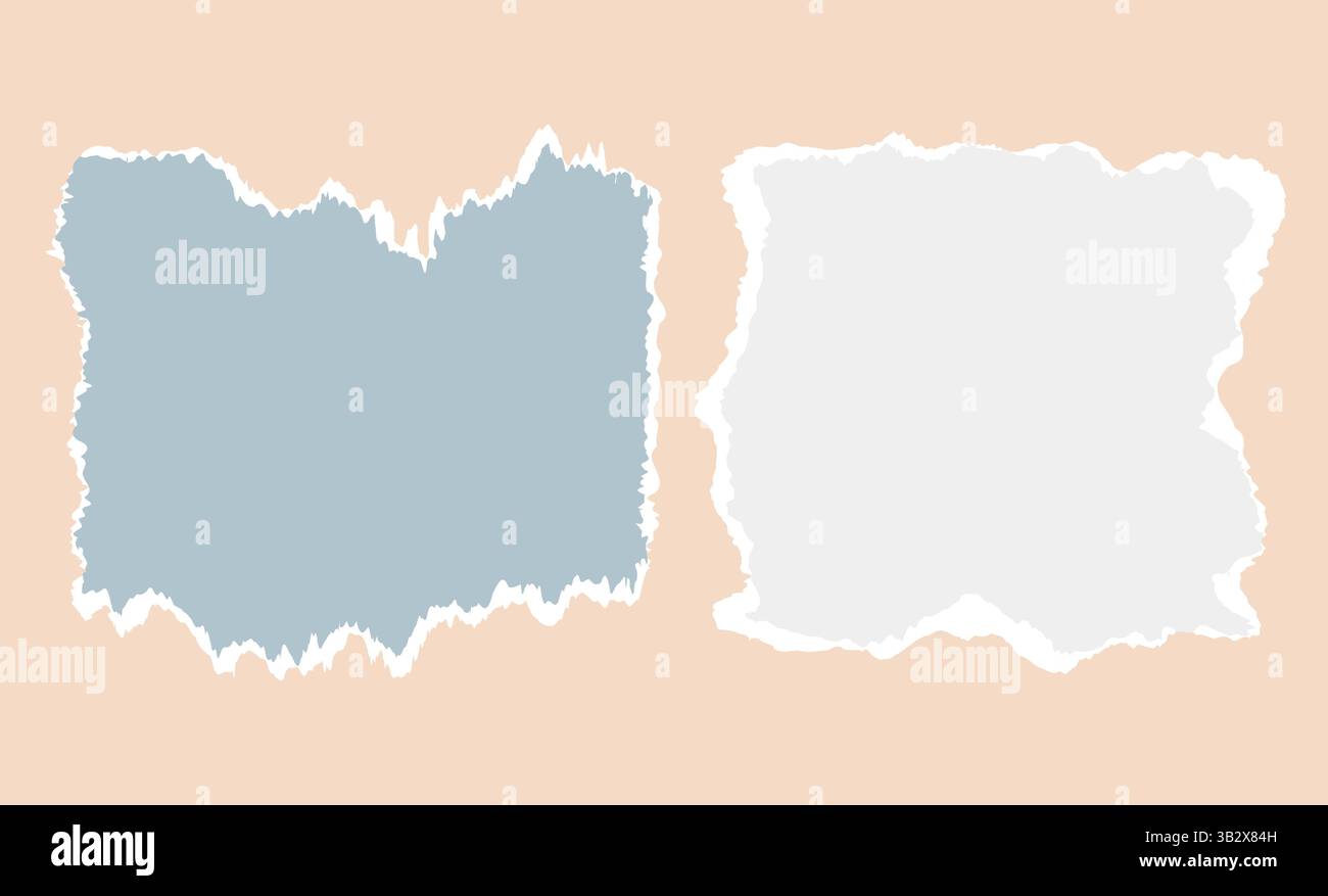 Grey Paper Note Memo. Torn Business Banner Paper Sheet. Contemporary ...