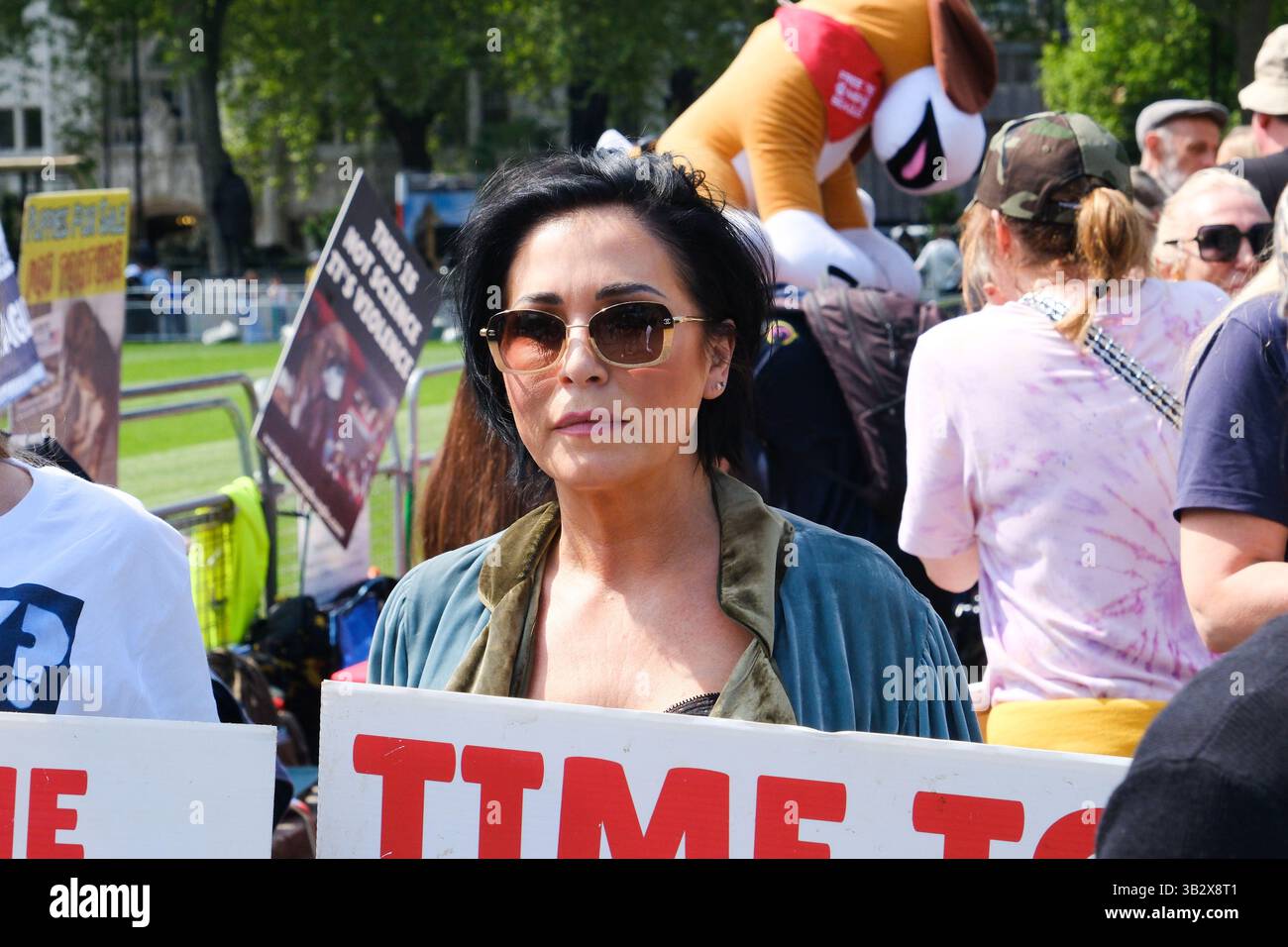 Parliament Square, London, UK. 28th Apr 2025. Protest against MBR Acres ...