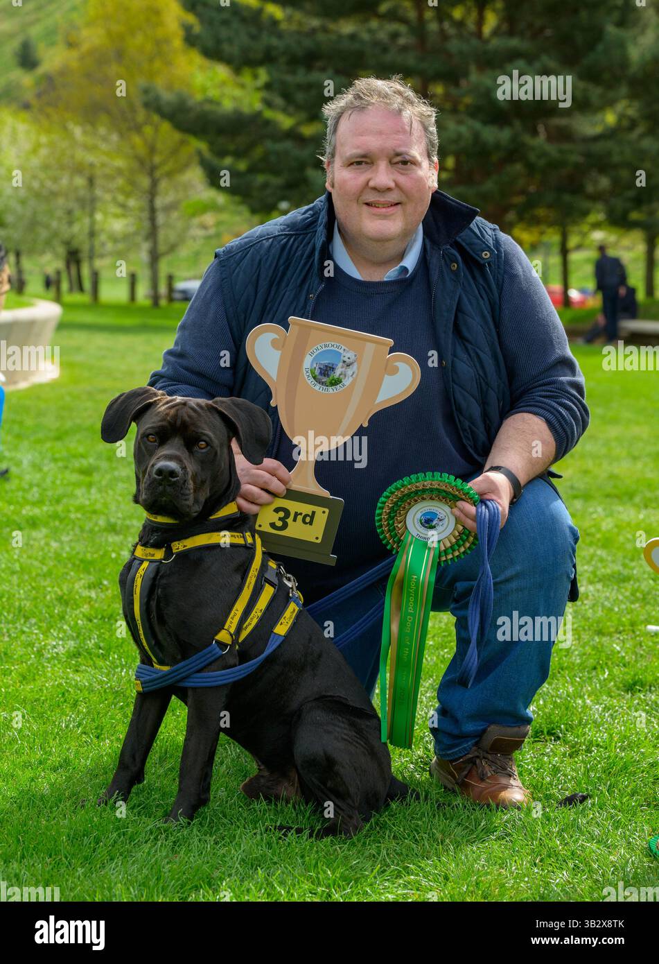 EDITORIAL USE ONLY Jamie Halcro Johnston MSP with his dogs trust dog ...