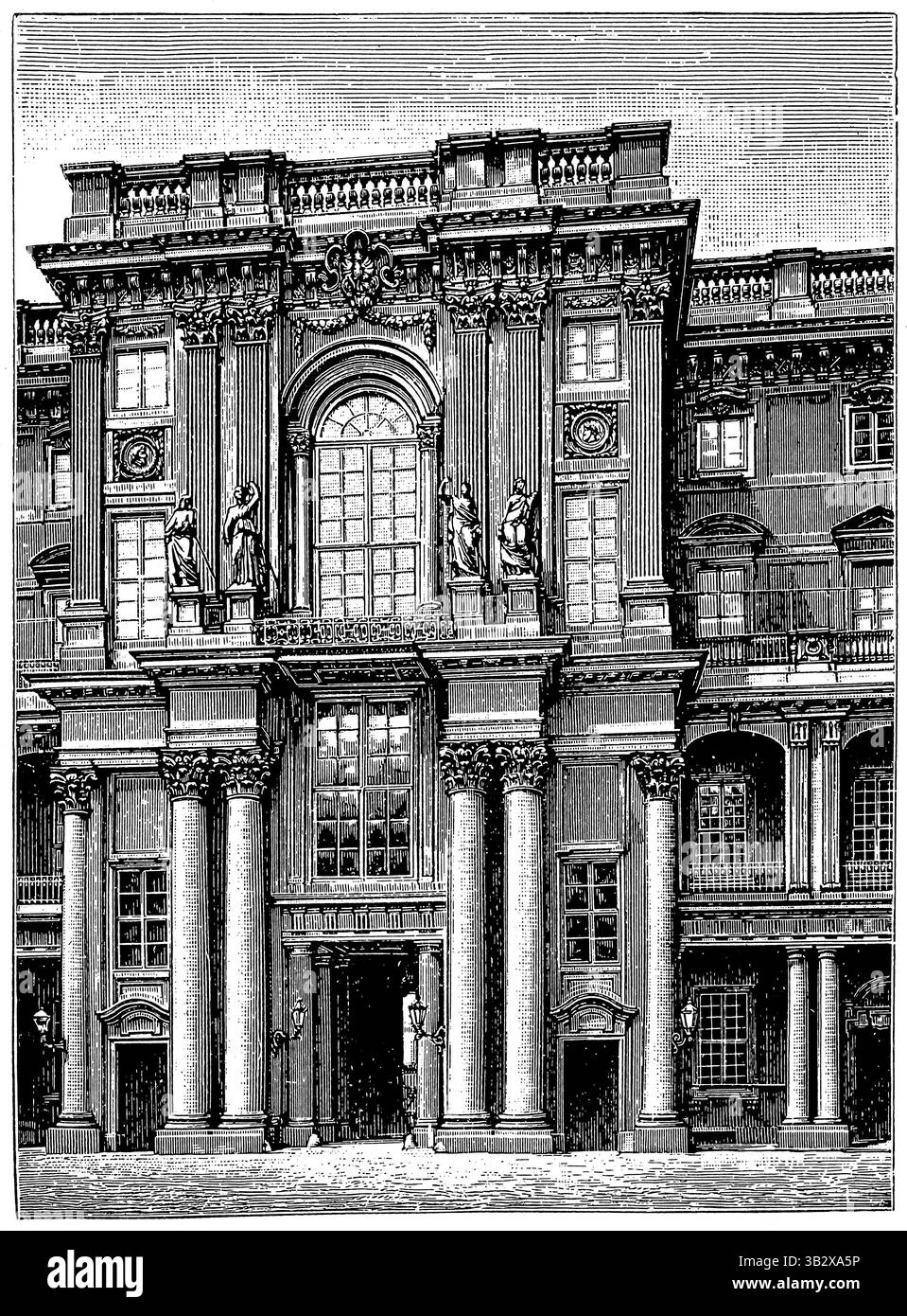 Facade building courtyard Cut Out Stock Images & Pictures - Alamy