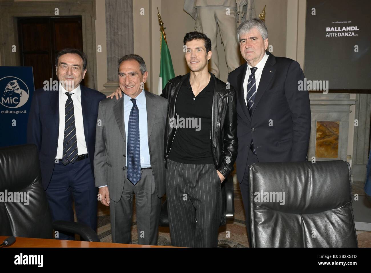 Rome: Ministry of Culture, Spadolini Hall. Photocall for the broadcast ...