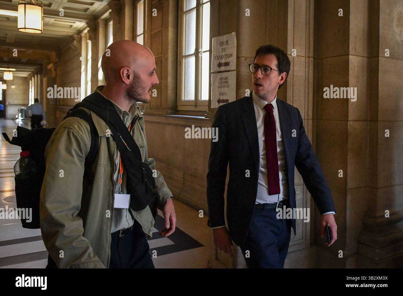 Paris, France. 28th Apr, 2025. Lawyer Gabriel Dumenil arrives at the ...