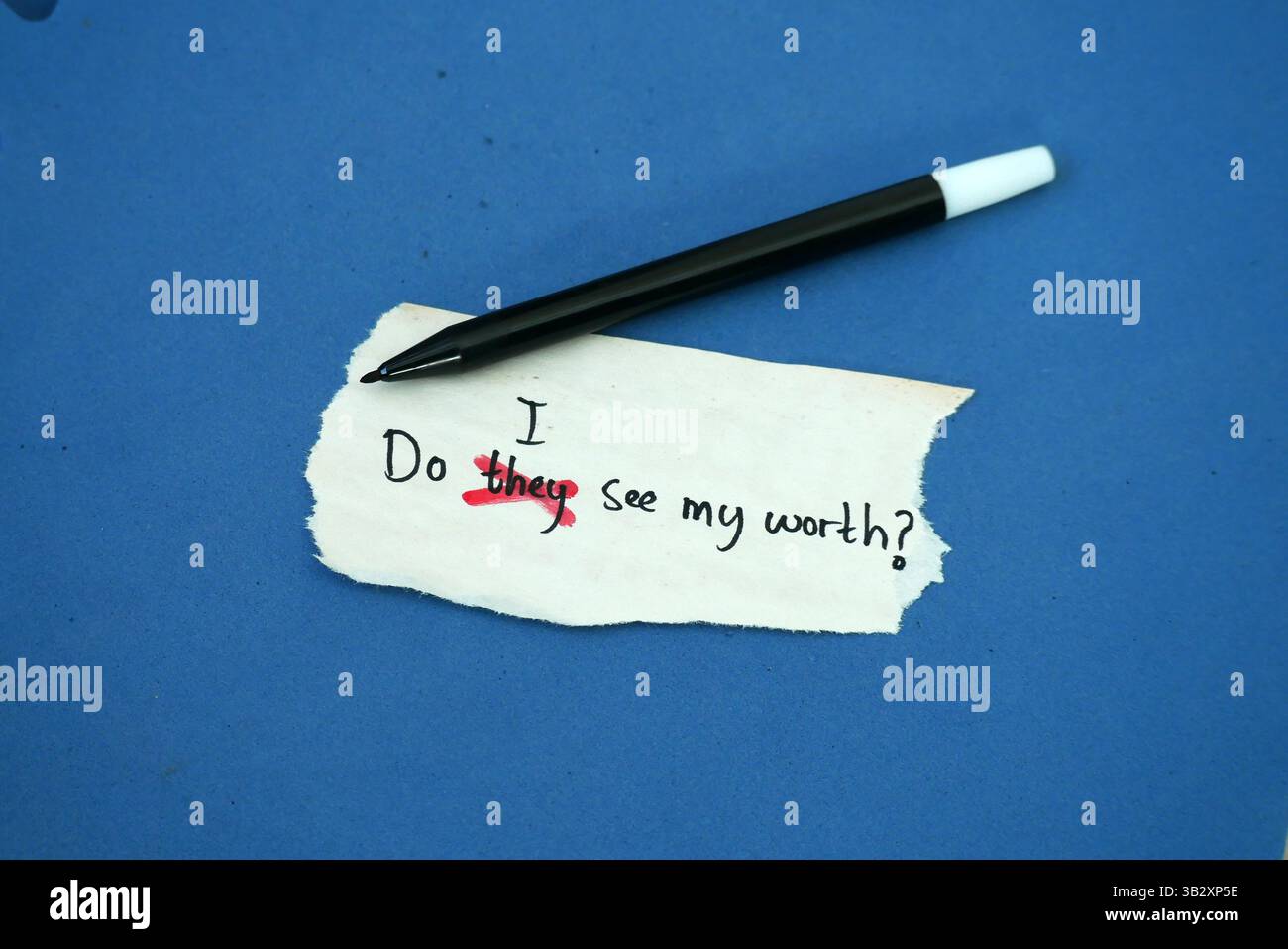Handwritten text messages Do They See My Worth? replacing Do I See My ...