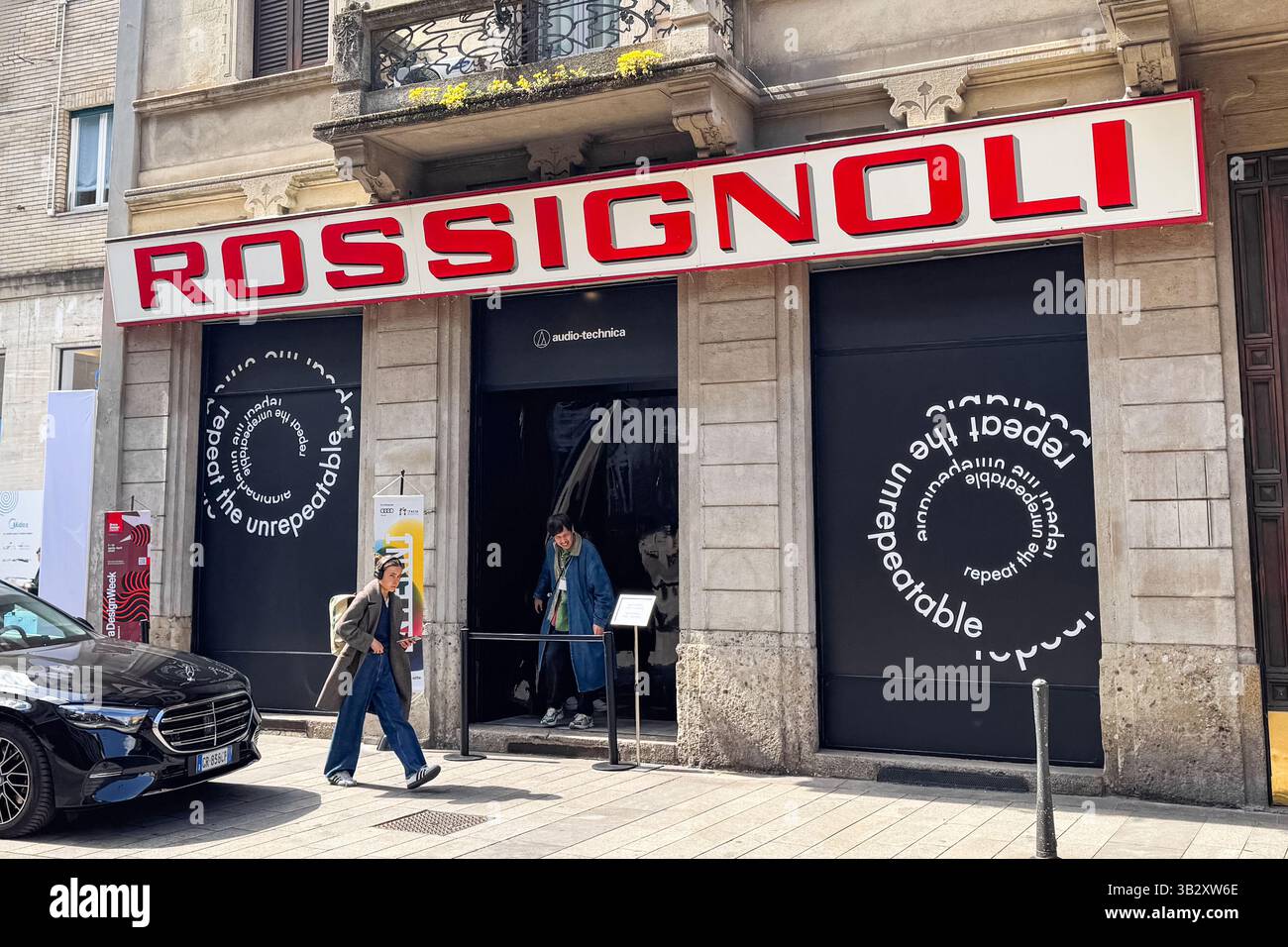Milan, Italy - April, 07, 2025: Rossignoli storefront with Audio ...