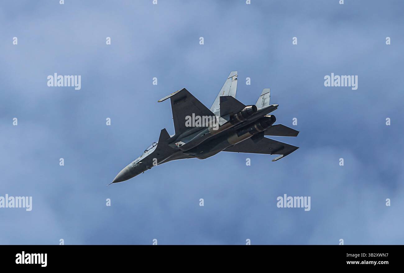 Russian made Sukhoi Su-30MKM supermaneuverable fighter of the Royal ...
