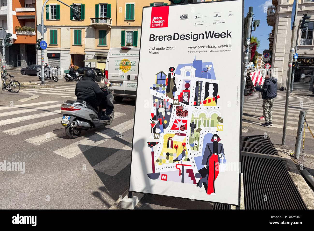 Milan, Italy - April, 07, 2025: Brera Design Week 2025 poster with ...