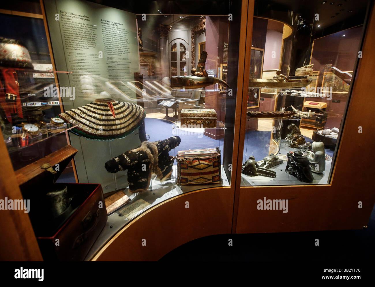 Winnipeg, Canada. 18th Apr, 2025. Artifacts displayed in the Hudson‚Äôs ...