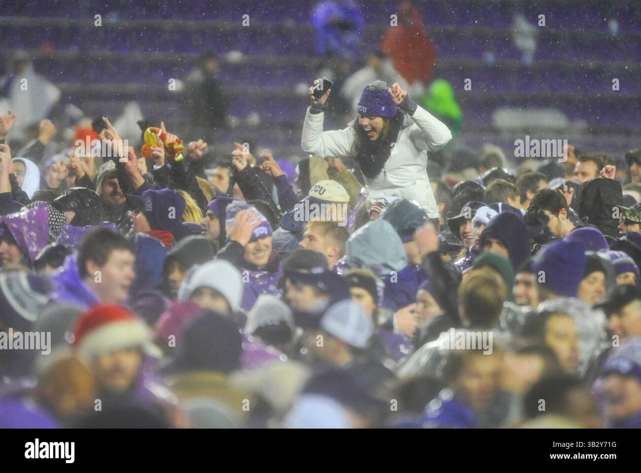 Tcu fans rush field texas hi-res stock photography and images - Alamy