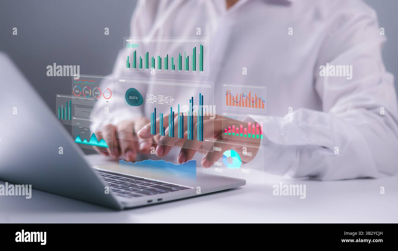 Analysis use tablet and dashboard for marketing analysis, Data analysis concept, Strategic ...