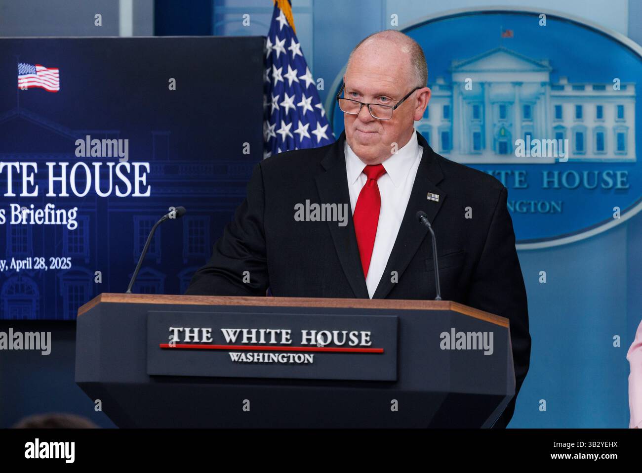 White House Border Czar Tom Homan gives remarks during a briefing in ...