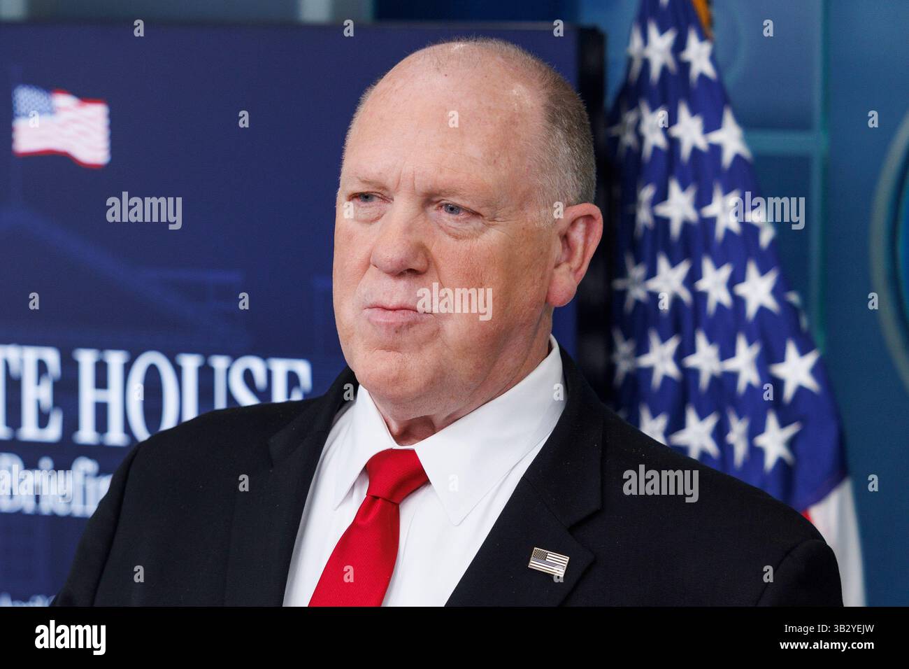 White House Border Czar Tom Homan gives remarks during a briefing in ...