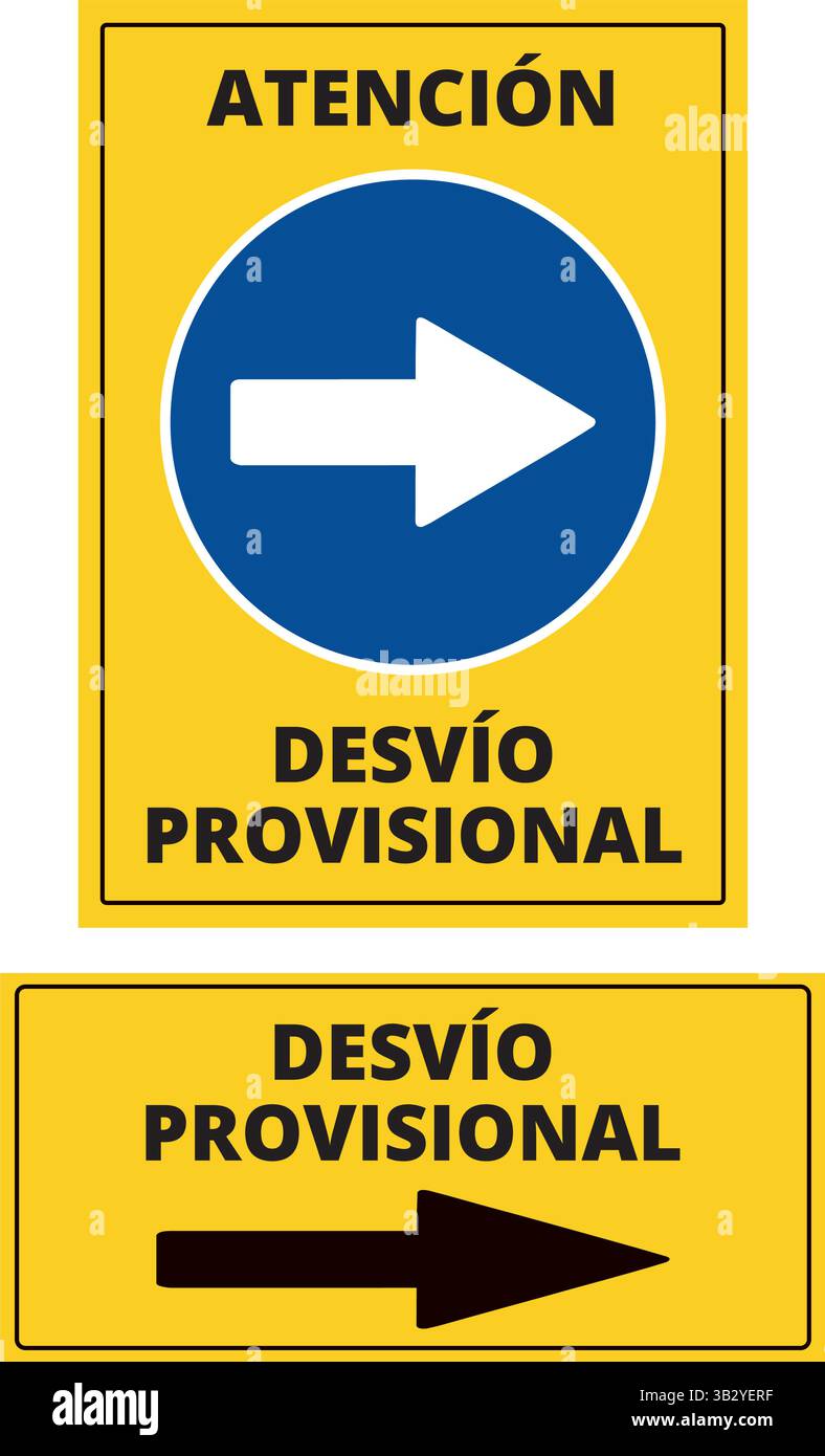 Diverted sign Stock Vector Images - Alamy