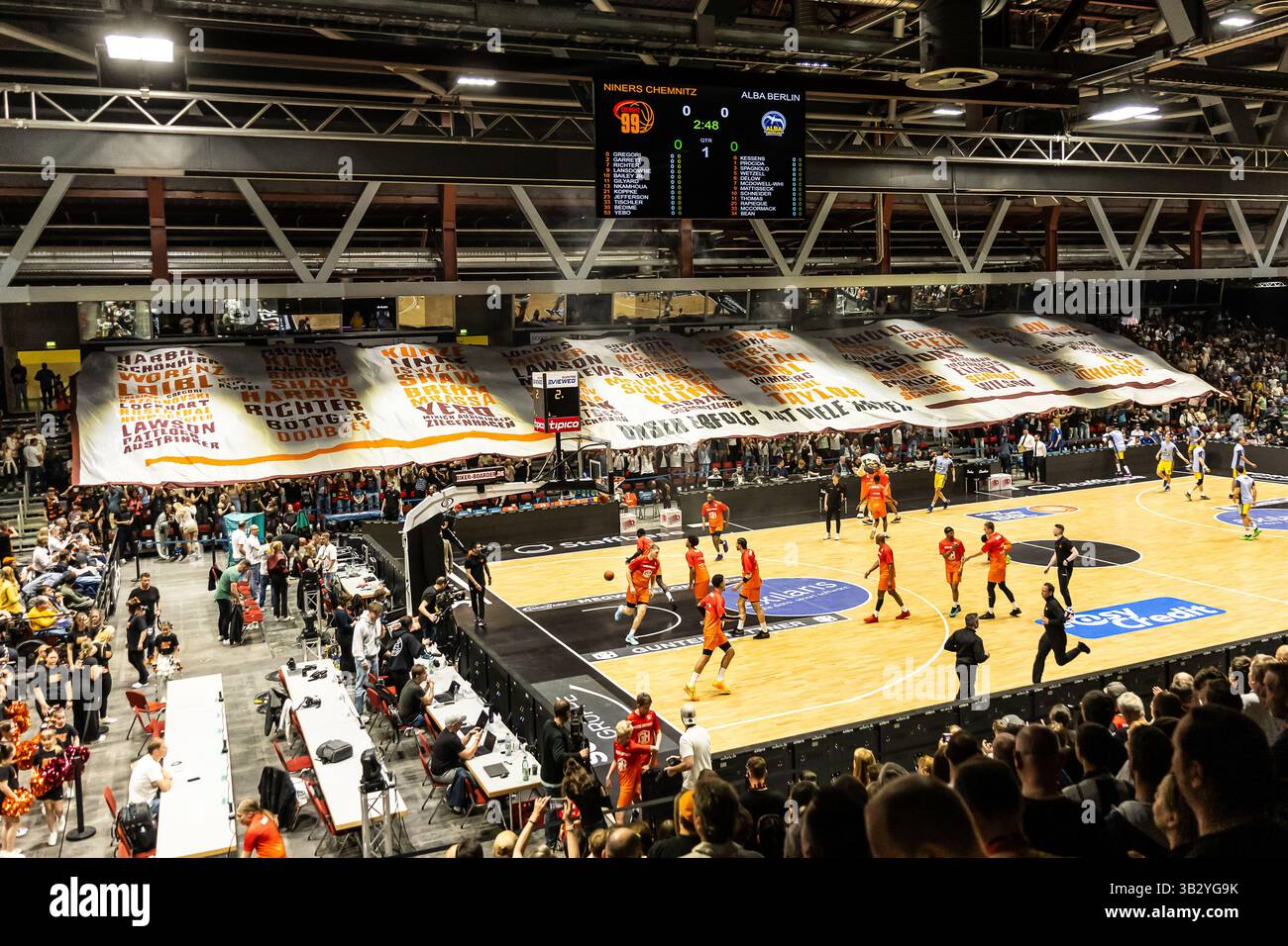 Fanbanner der Niners Chemnitz vor dem Spiel GER, Niners Chemnitz vs ...
