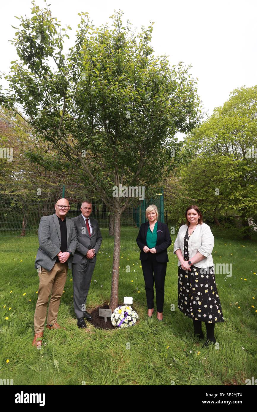 (left to right) Paul Maskey MP, Declan Kearney MLA, First Minister ...