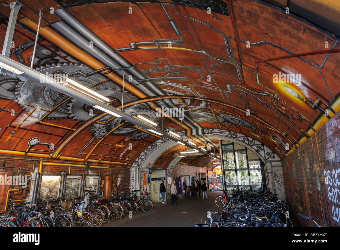 mural painting at the underpass at Ehrenfeld train station in Ehrenfeld ...