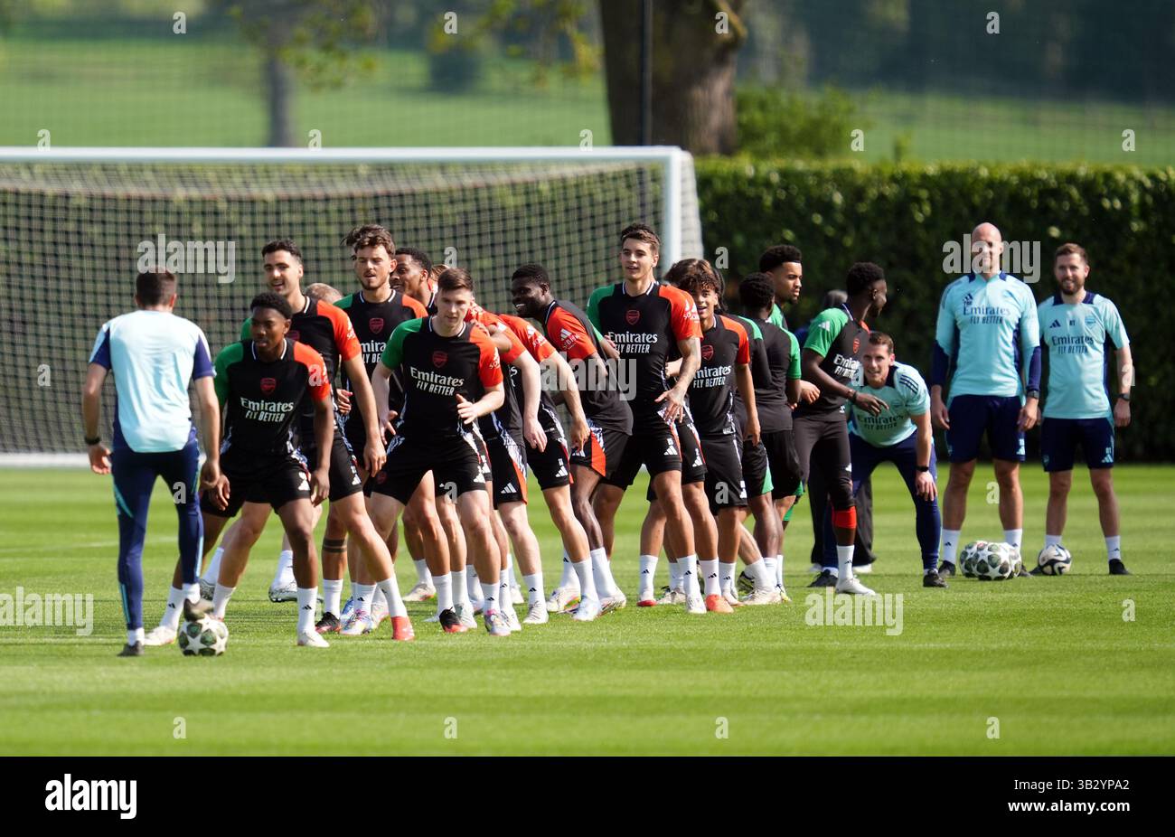 Arsenal players during a training session at the Sobha Realty Training ...