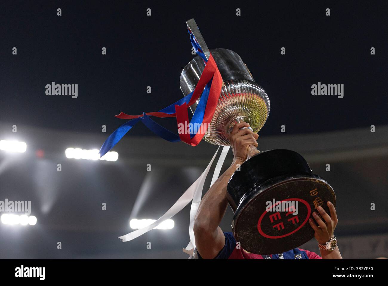 Sevilla, Spain. 27th Apr, 2025. Copa del Rey Trophy during the Copa del ...