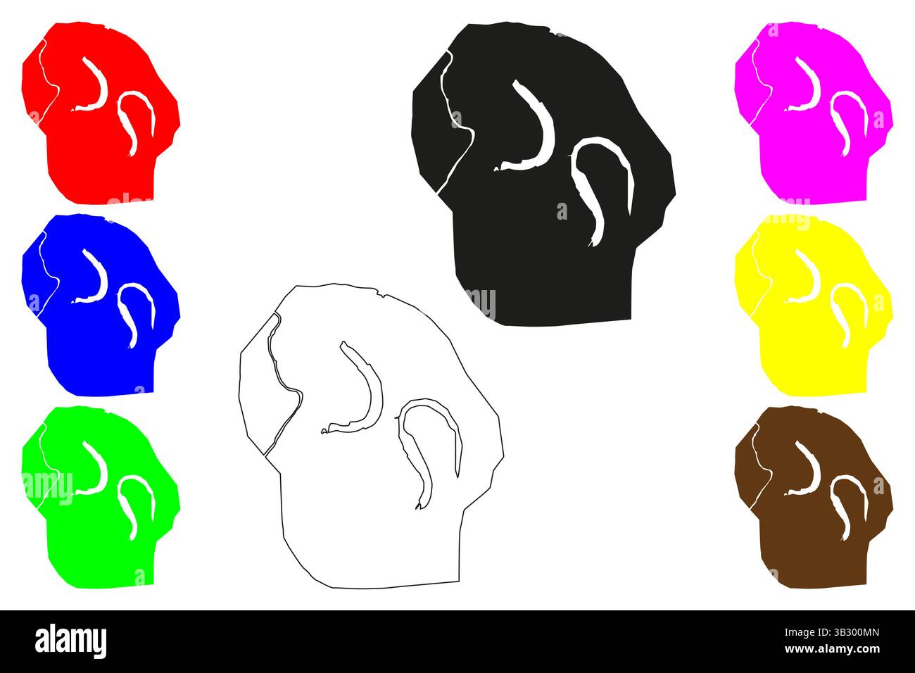 Motihari city (Republic of India, State of Bihar) map vector ...