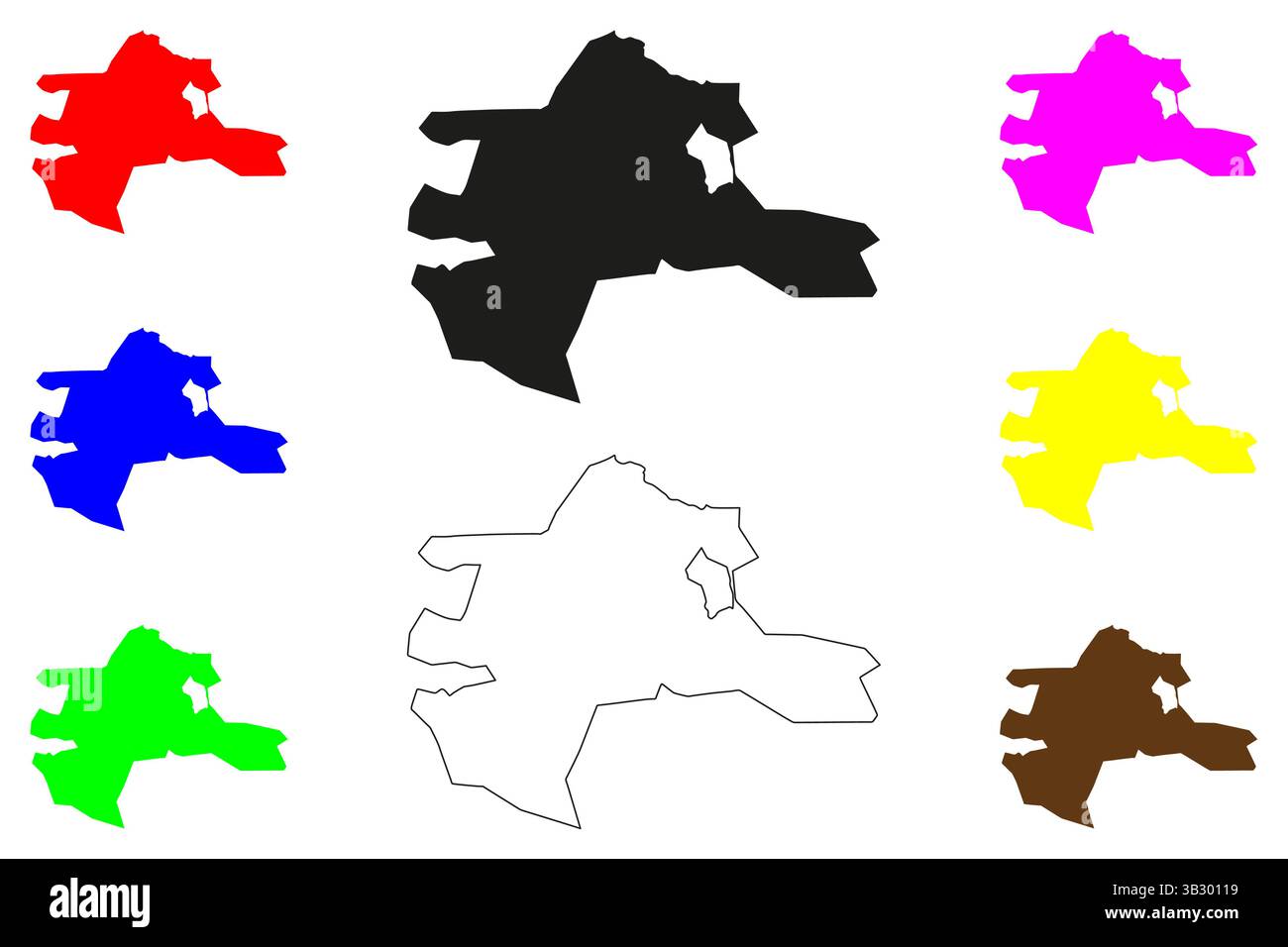 Miryalaguda city (Republic of India, State of Telangana) map vector ...