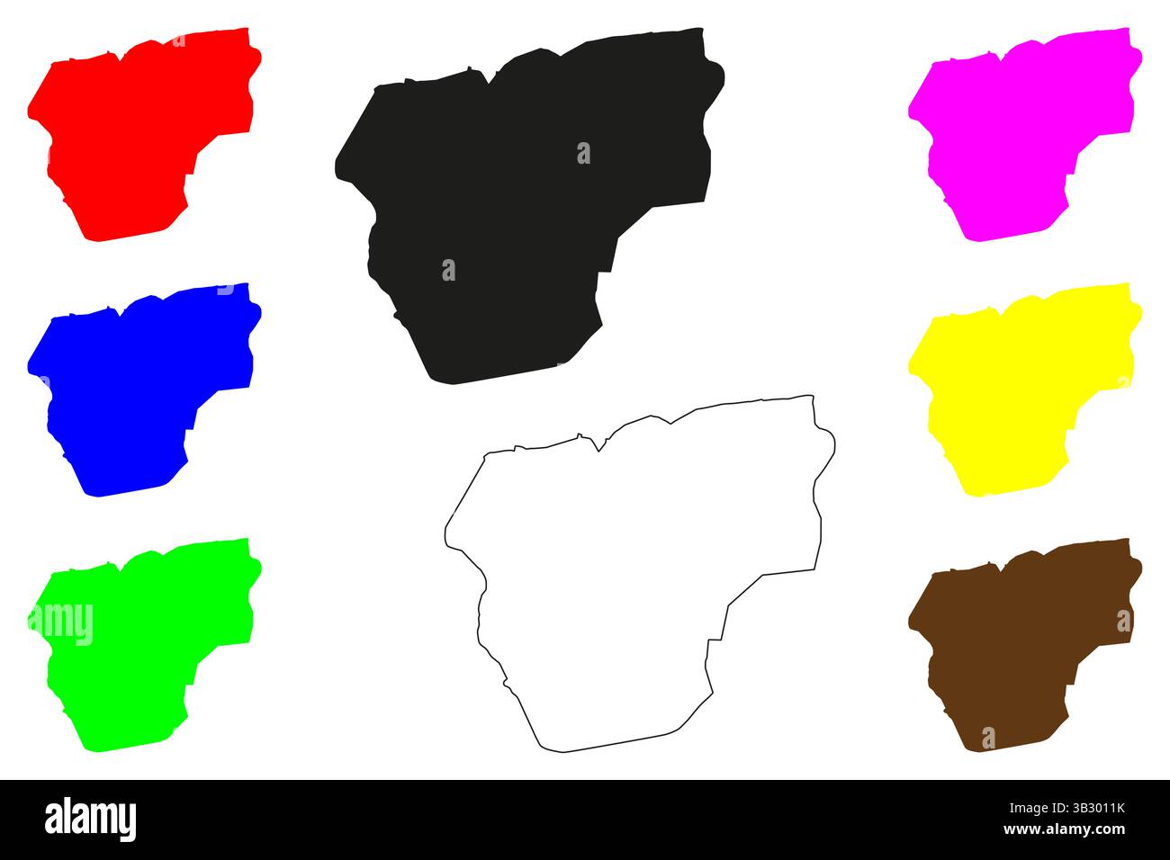 Morena city (Republic of India, State of Madhya Pradesh) map vector ...