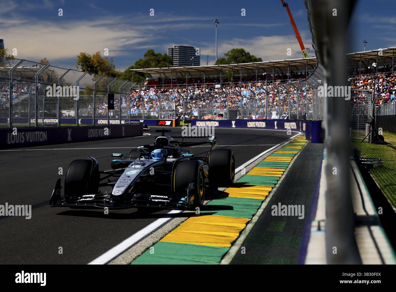 MELBOURNE, AUSTRALIA - MARCH 14: George Russell of Great Britain drives ...