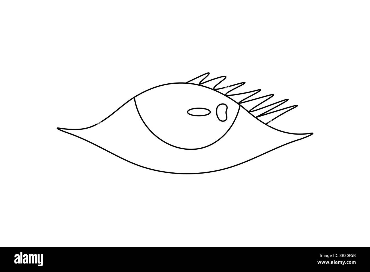 One eye in continuous one line drawing Minimalist outline vector icon ...