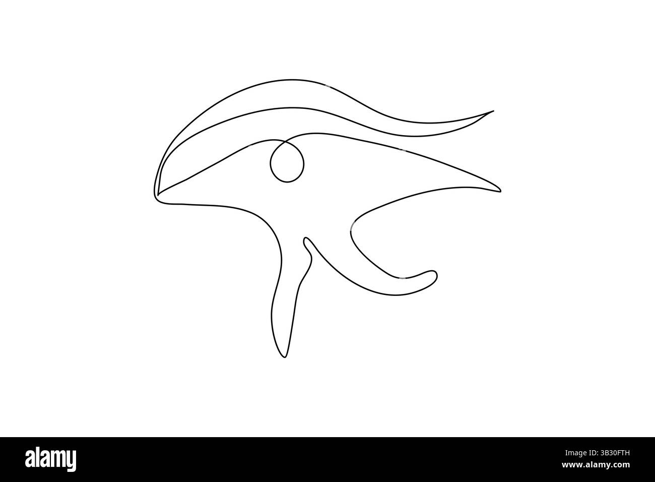 One eye in continuous one line drawing Minimalist outline vector icon ...