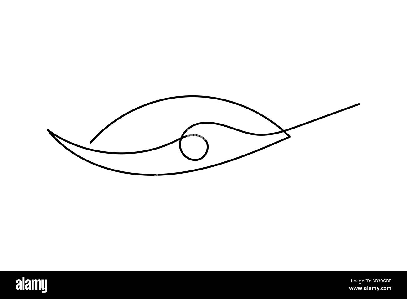 One eye in continuous one line drawing Minimalist outline vector icon ...