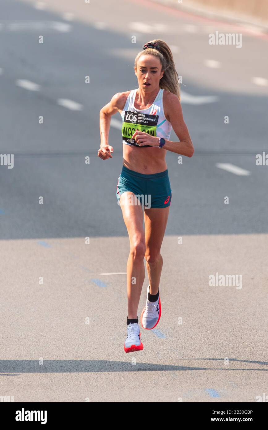Eilish McColgan, female elite athlete competing in the 2025 TCS London ...