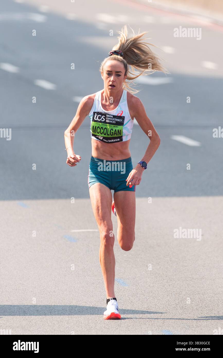 Eilish McColgan, female elite athlete competing in the 2025 TCS London ...
