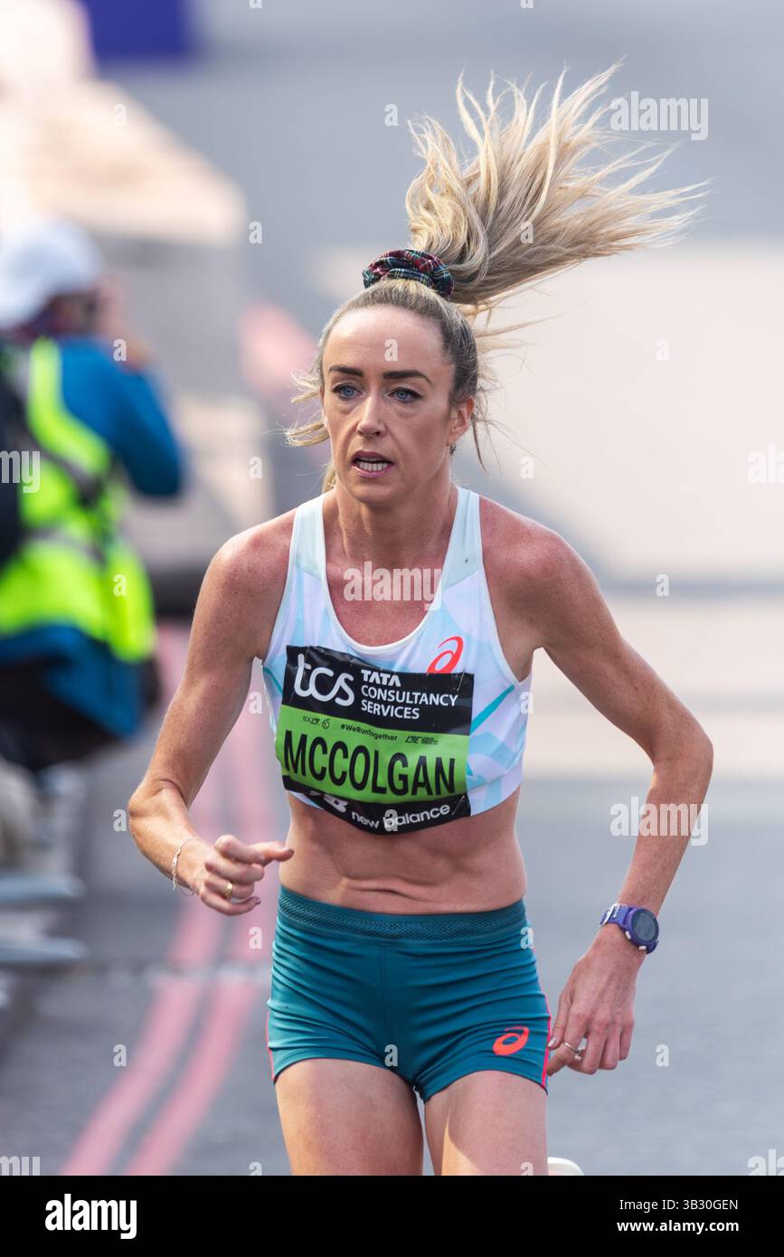 Eilish McColgan, female elite athlete competing in the 2025 TCS London ...
